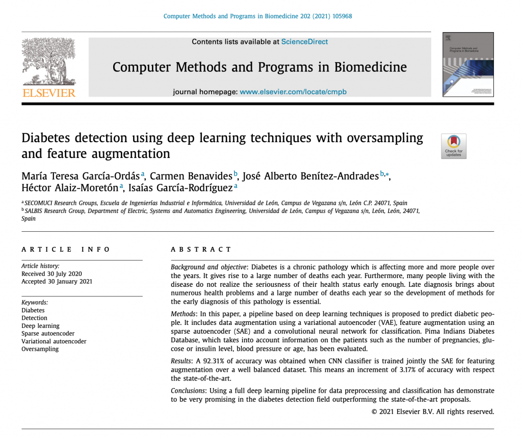 Diabetes detection using deep learning techniques with oversampling and ...