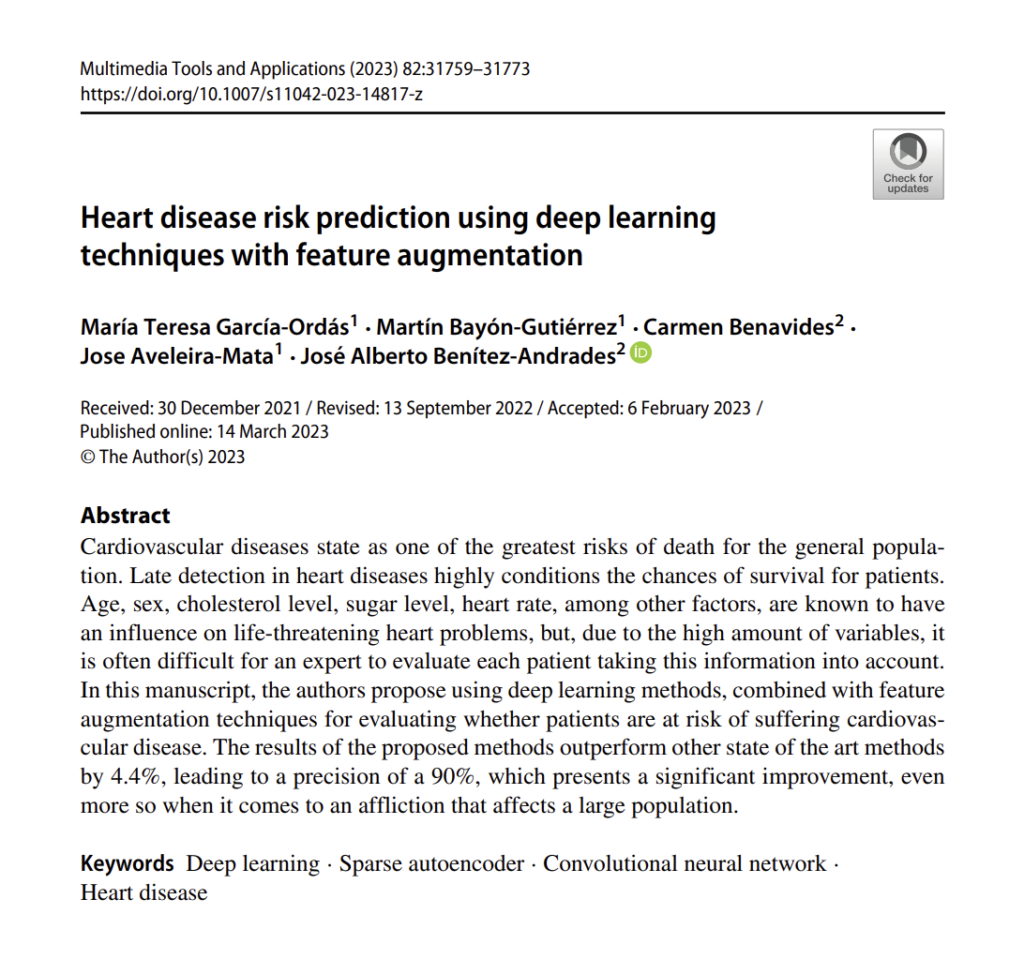 Heart disease risk prediction using deep learning techniques with ...